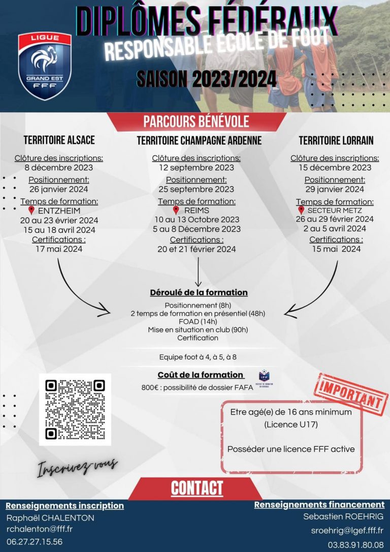 Diplômes Fédéraux 2023-2024 – DISTRICT HAUTE-MARNE DE FOOTBALL